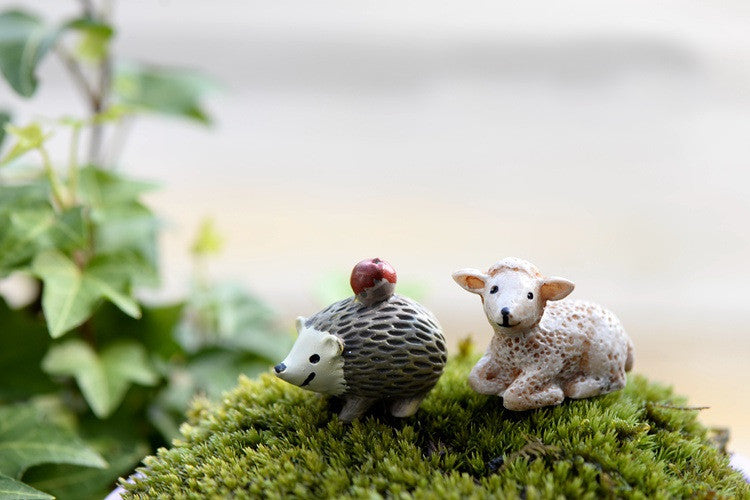 Miniature Hedgehog with Sheep – Micro Landscape Design